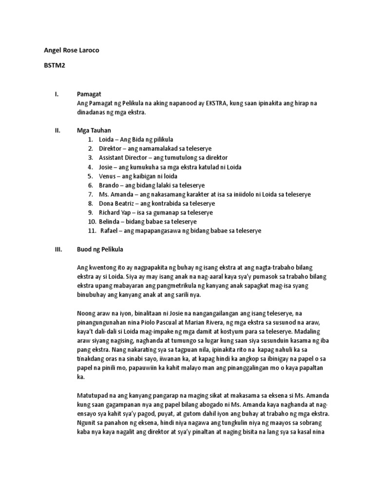 Panunuring Pampelikula Bilang 3 | PDF