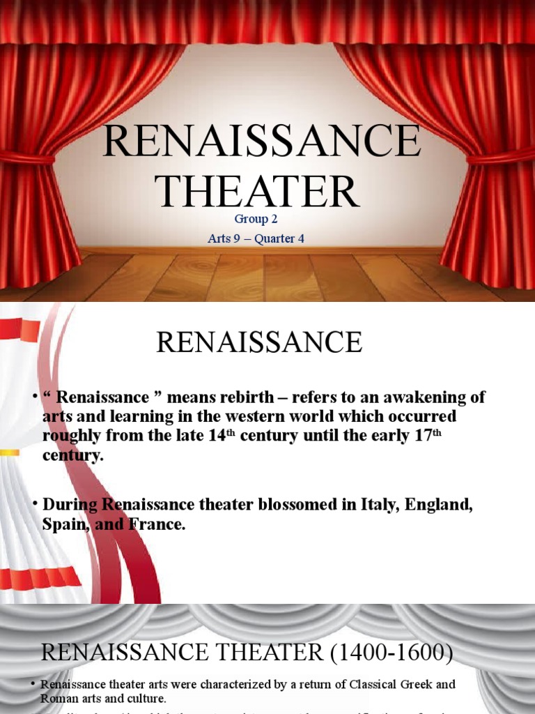 Renaissance Theater | PDF | William Shakespeare | Shakespearean History