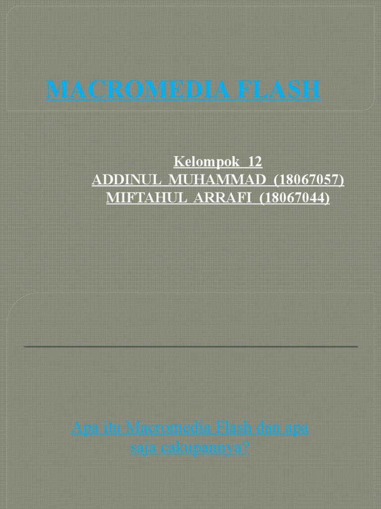 Macromedia Flash Kel 12 | PDF