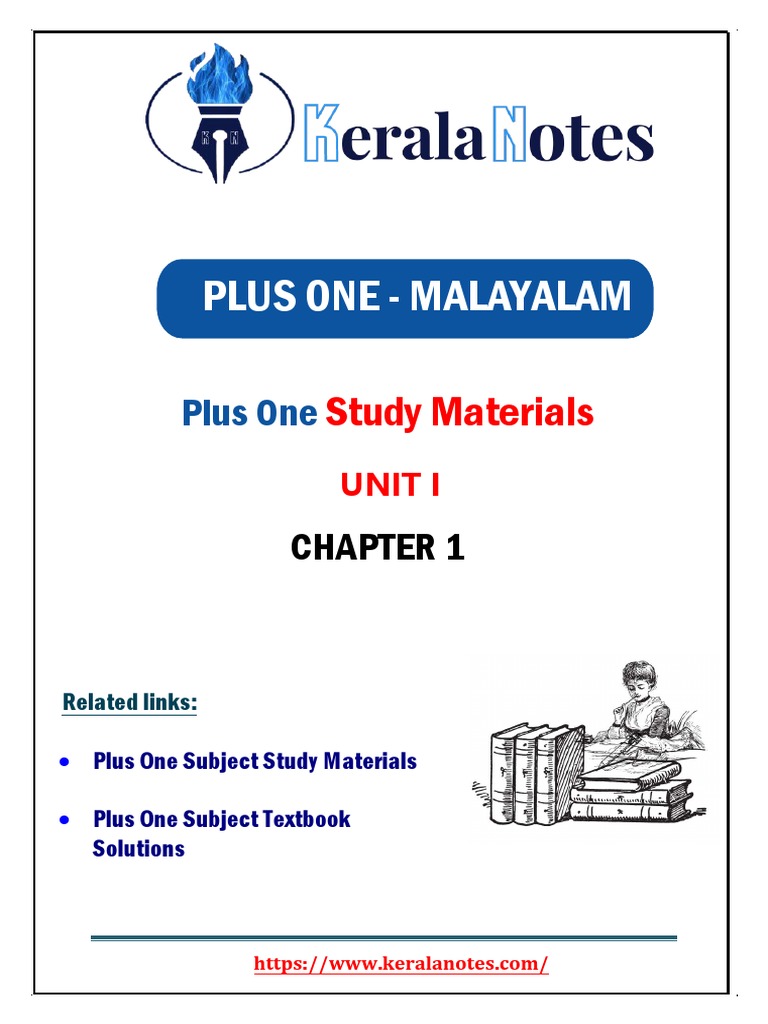 Plus One - Malayalam: Study Materials | PDF