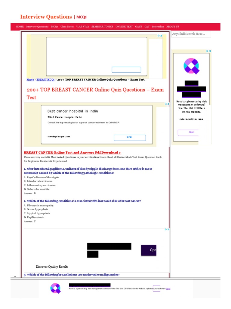 Breast Cancer Types and Treatment Insights | PDF | Breast Cancer | Medicine