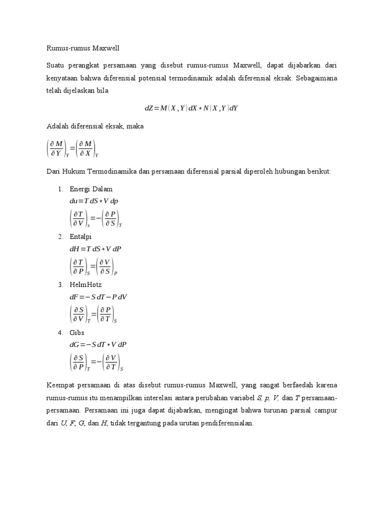 Rumus Maxwel & Contoh Soal | PDF