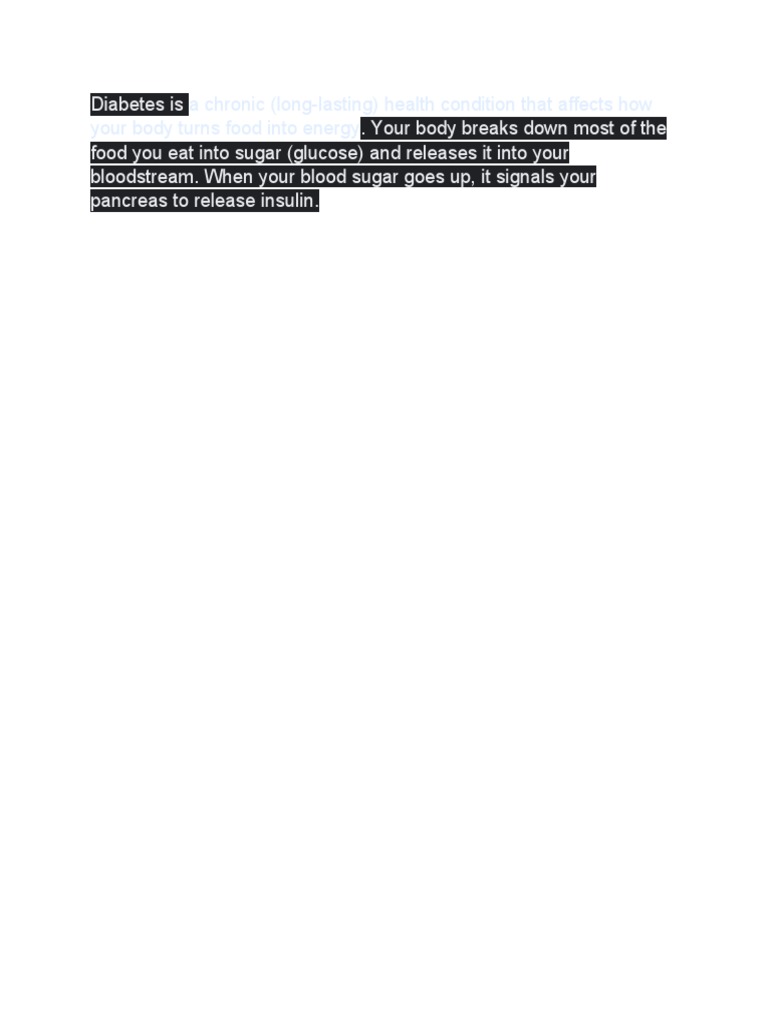 Diabetes | PDF