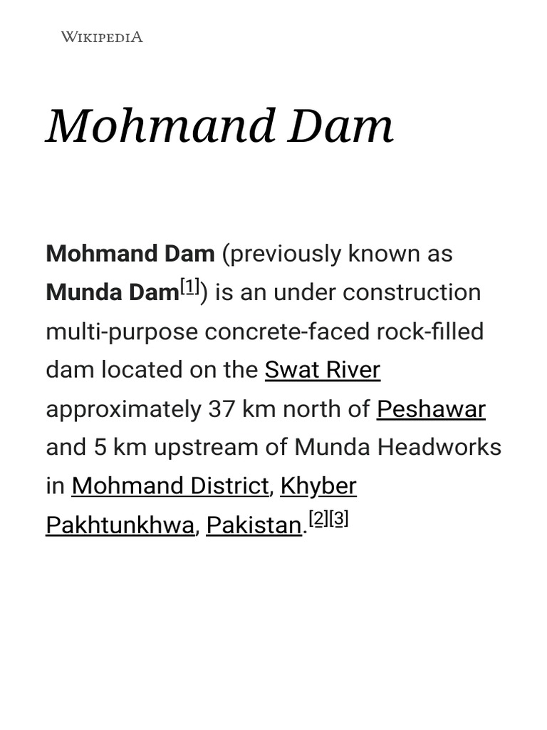 Mohmand Dam | PDF | Nature | Hydrology