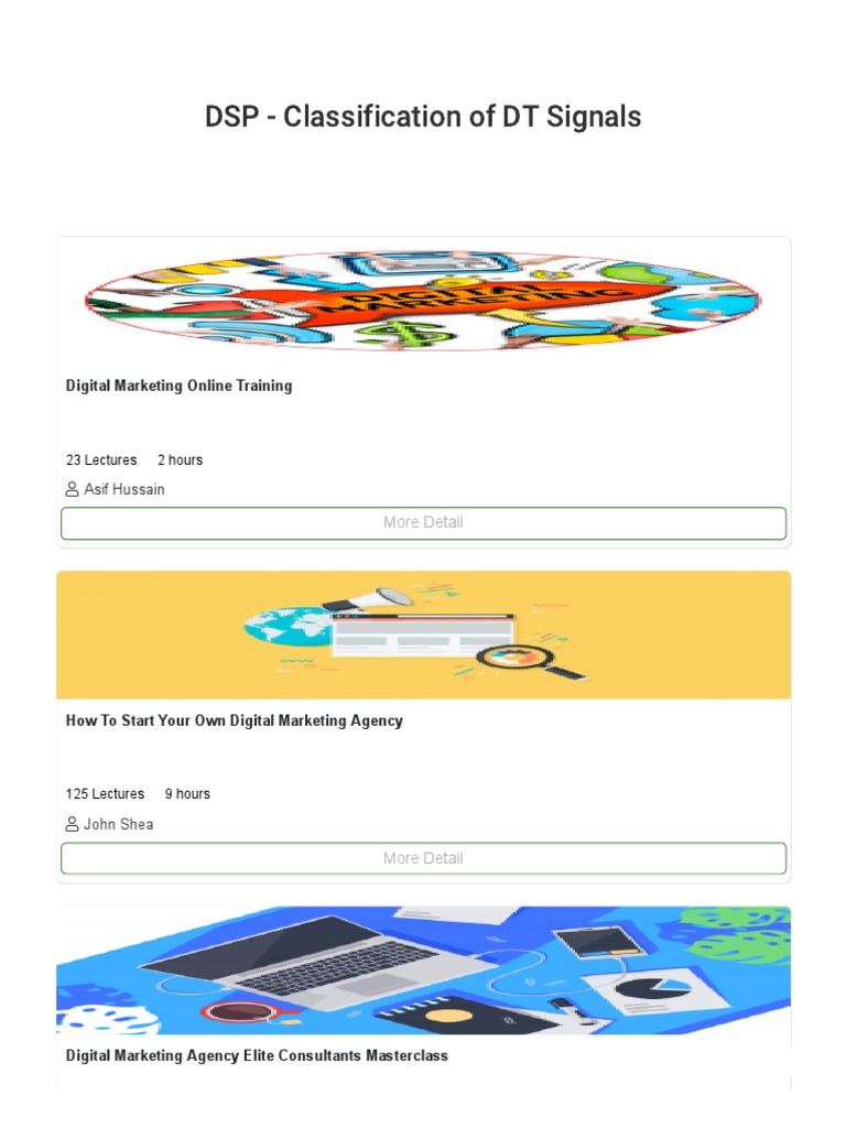 DSP - Classification of DT Signals | PDF