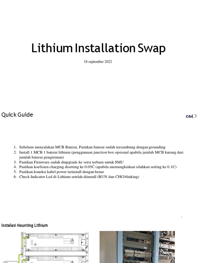 Lithium Installation Replacement 10182022 | PDF