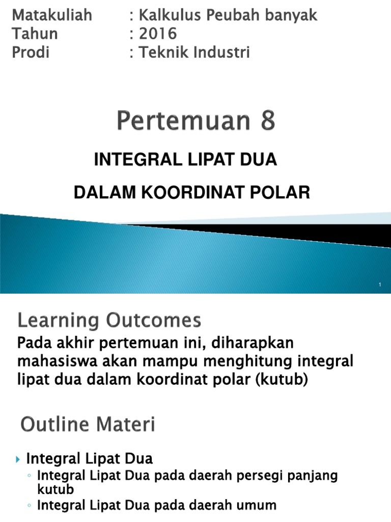 08 - Integral Lipat Dua (Dalam Koordinat Polar) | PDF