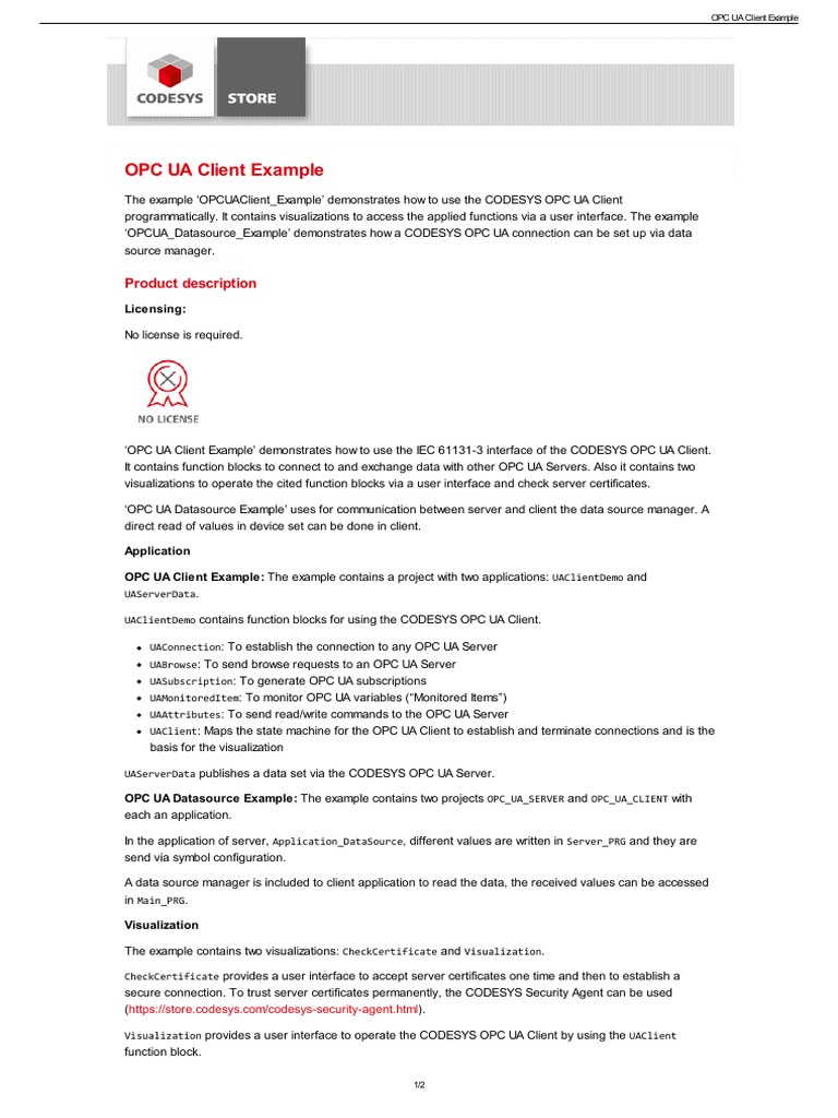 OPC UA Client Example - en | PDF | Information Technology Management ...