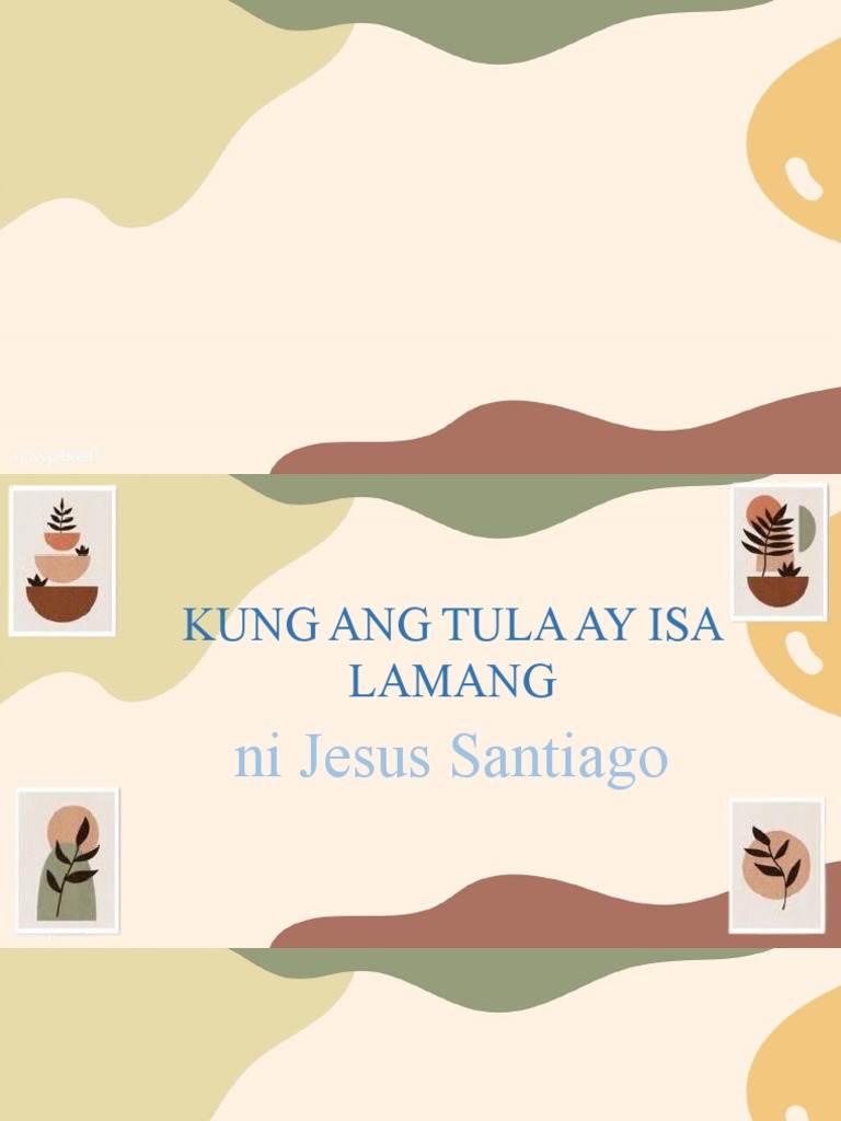 Kung Ang Tula Ay Isa Lamang | PDF