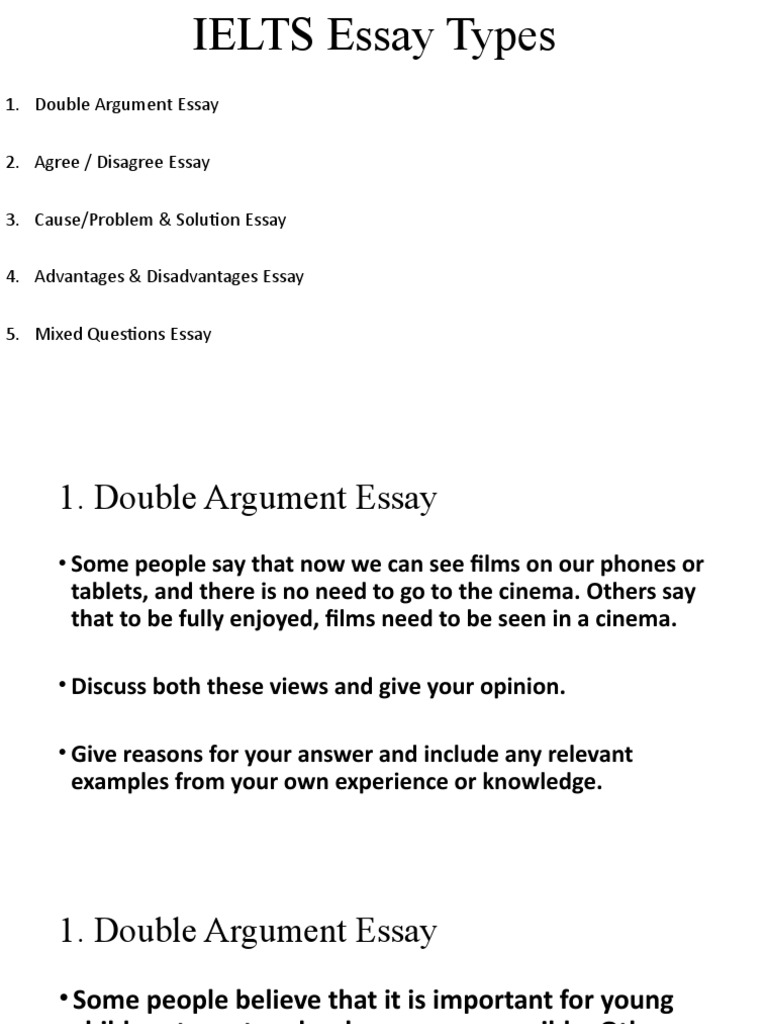 IELTS Essay Types | PDF | Knowledge | Experience