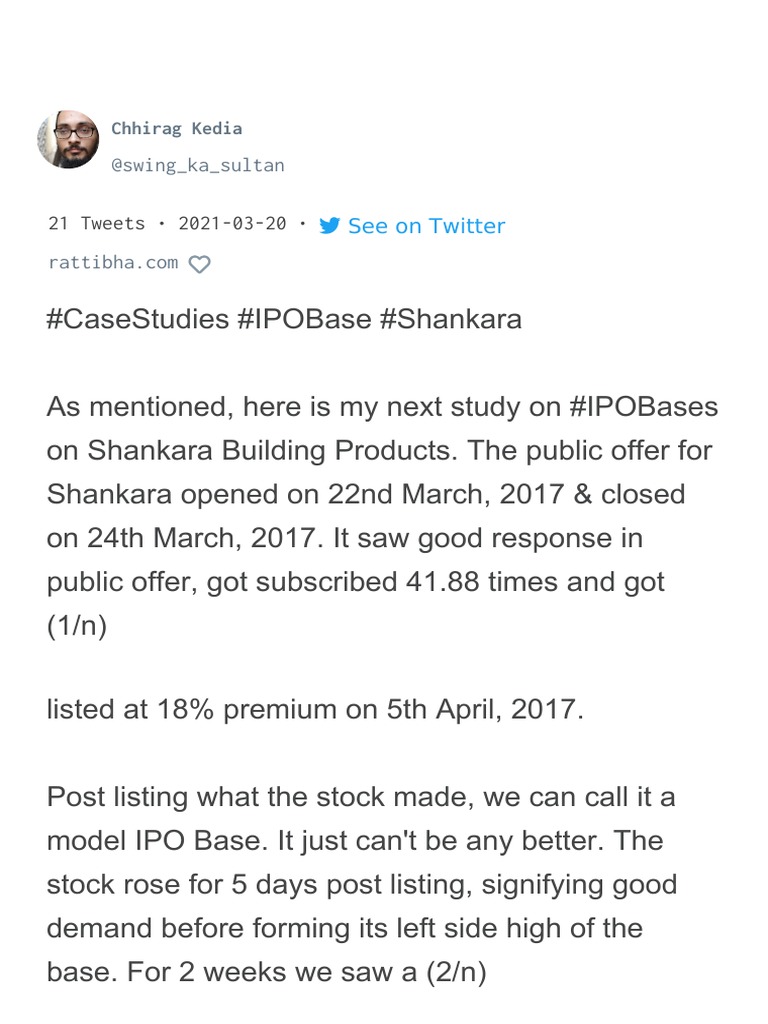 #Casestudies - #Ipobase - #Shankara - As - Thread - by - Swing - Ka ...