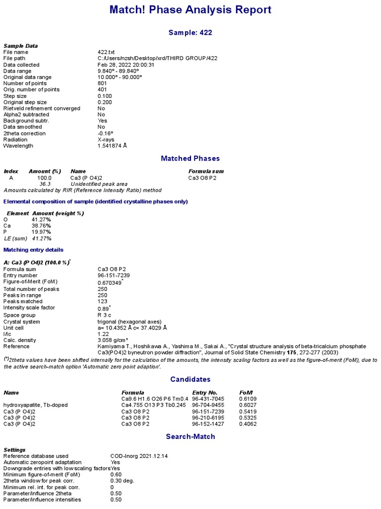422 - Report TCP PURE | PDF | Mineralogy | Physical Sciences
