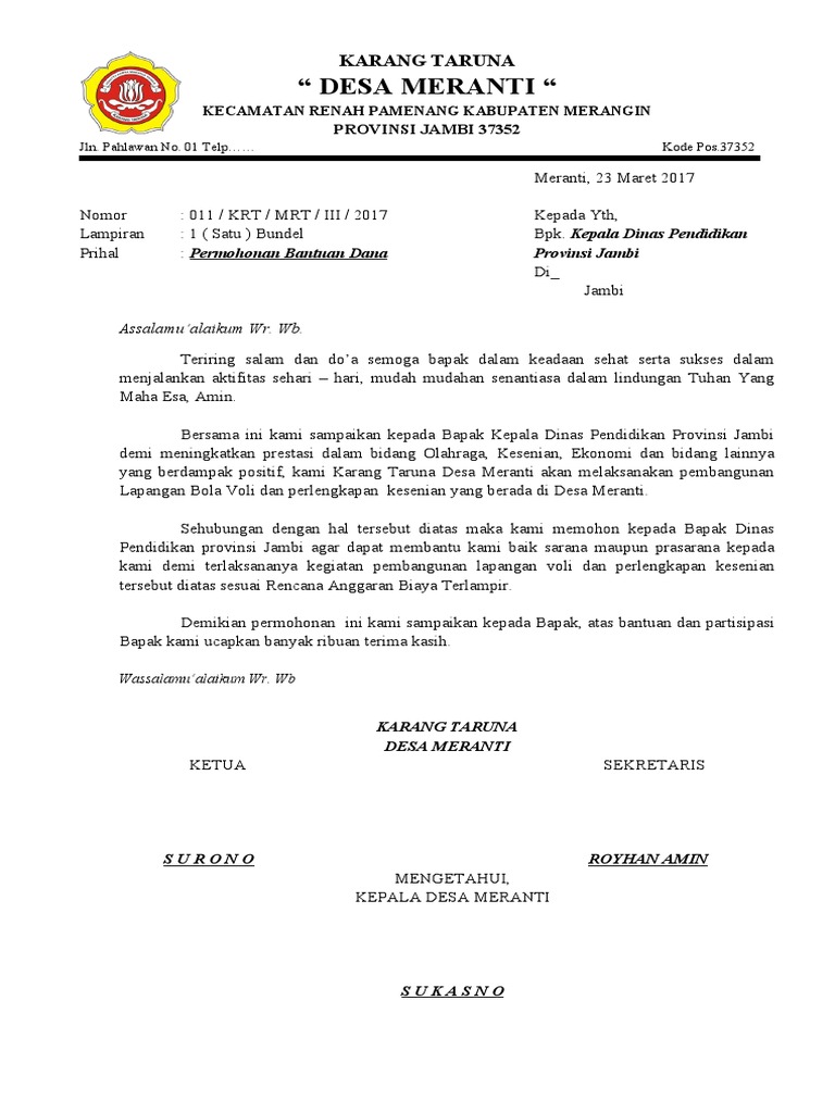 Proposal Karang Taruna | PDF