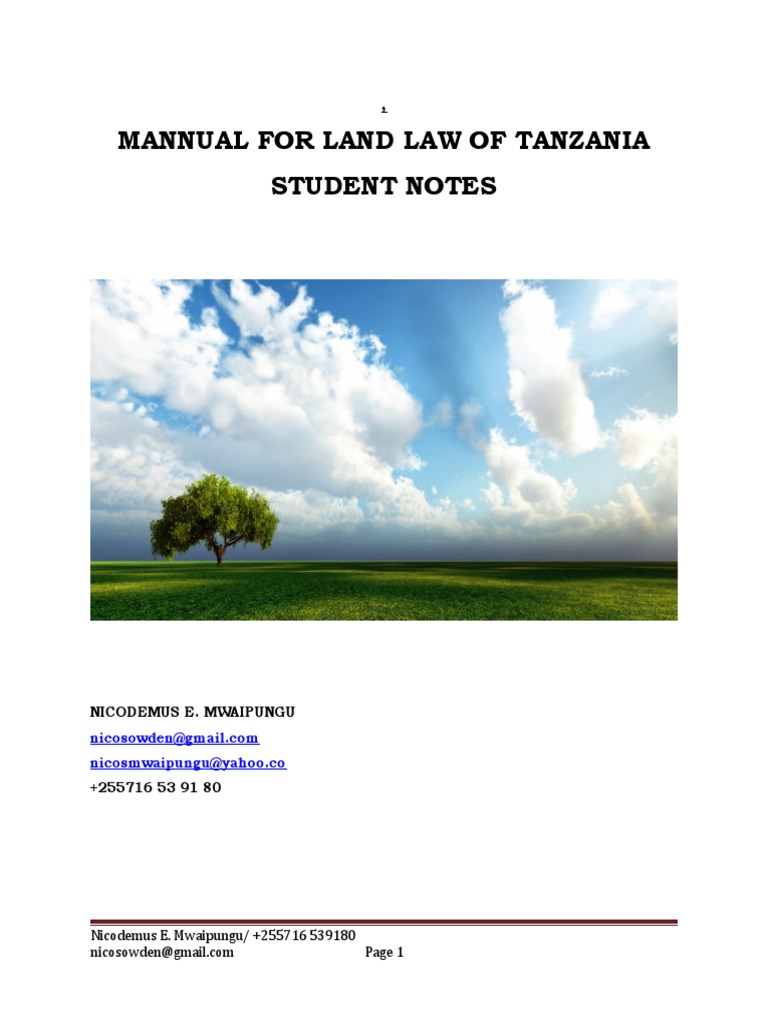 Land Law Notes-2 | PDF