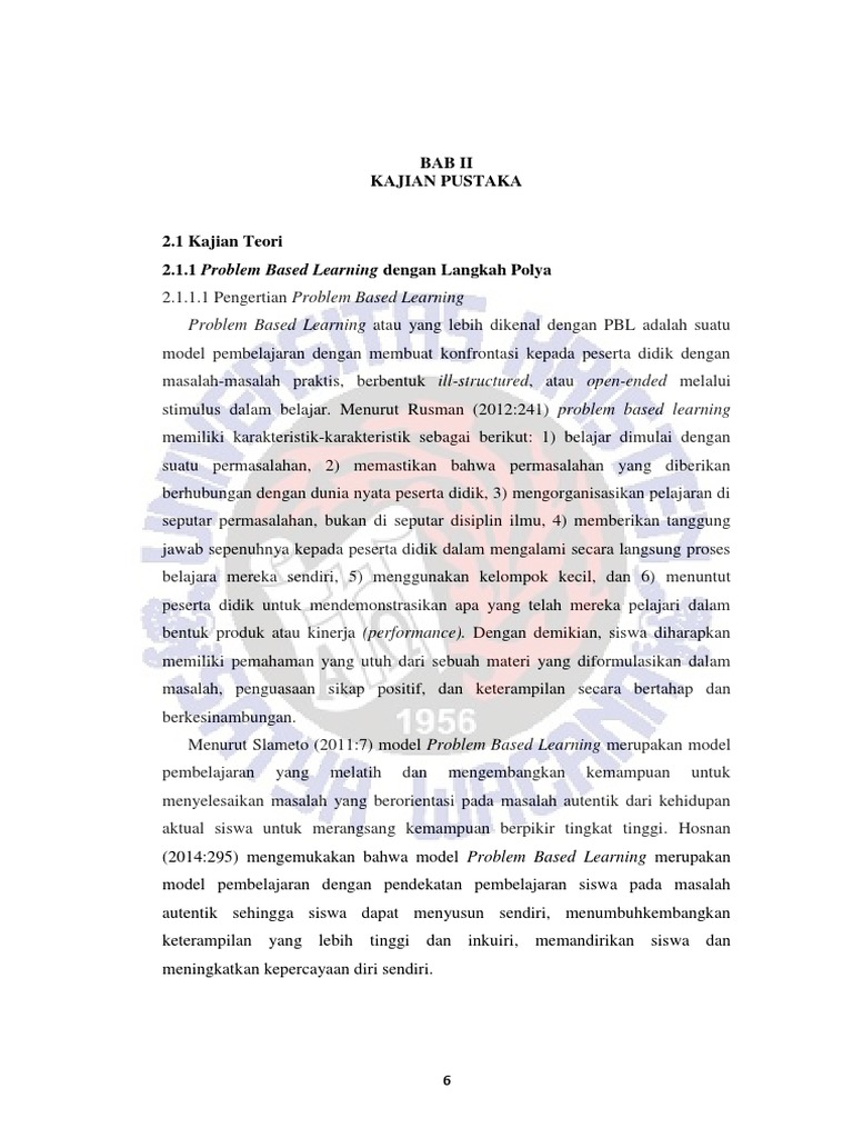 Problem Based Learning dan Langkah Polya | PDF | Karier & Perkembangan