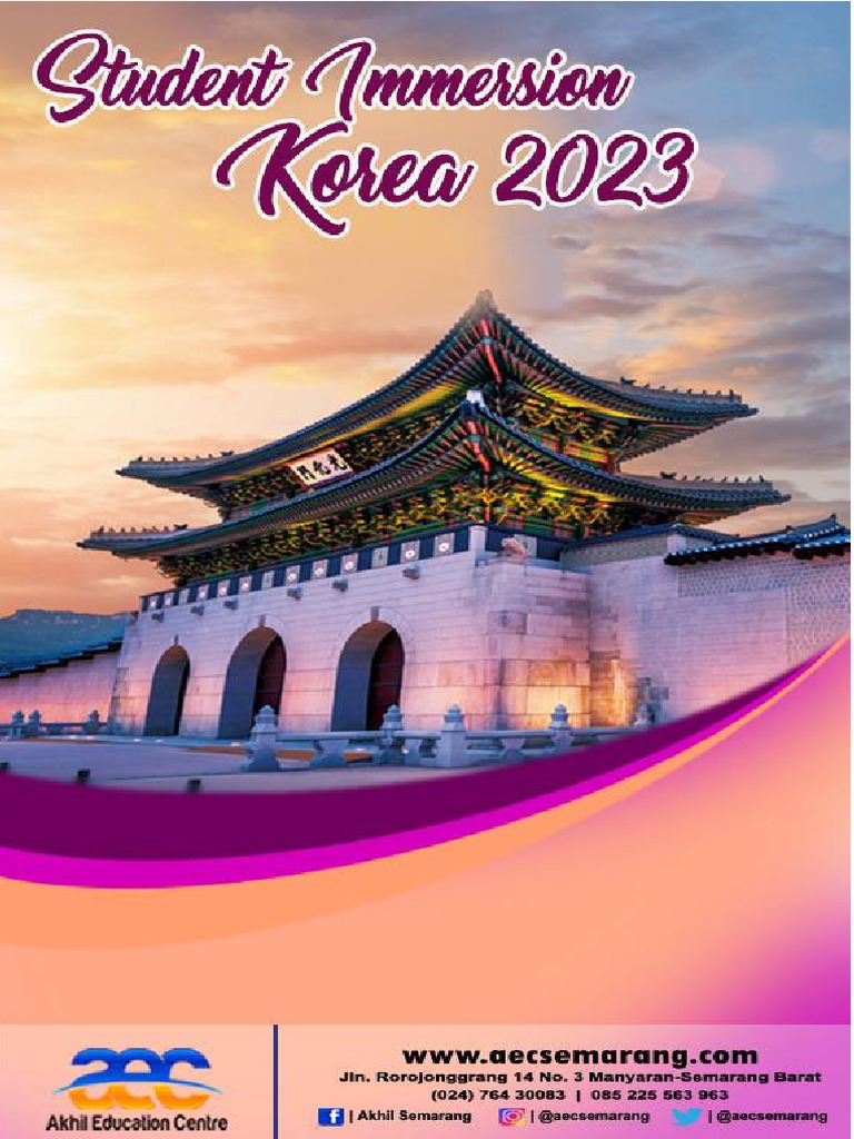 Student Immersion Korea 2023 | PDF