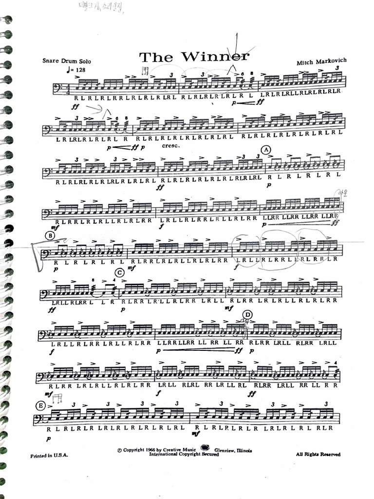 Snare Drum The Winner | PDF