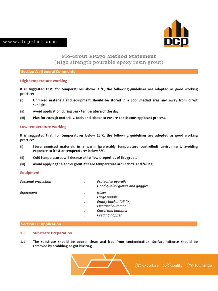 Flo-Grout EP270 - MS | PDF
