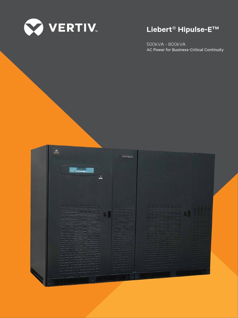 Liebert Hipulse e 500 800kva Brochure | PDF | Power Inverter | Rectifier
