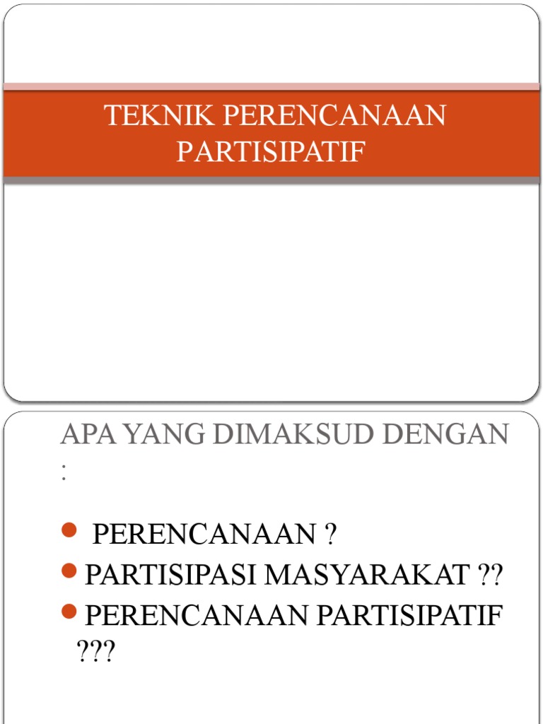 Perencanaan Pembangunan Desa Partisipatif | PDF