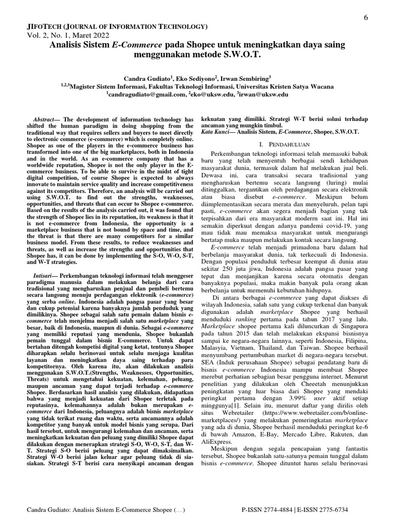 Shopee's SWOT Analysis | PDF | E Commerce | Private Sector