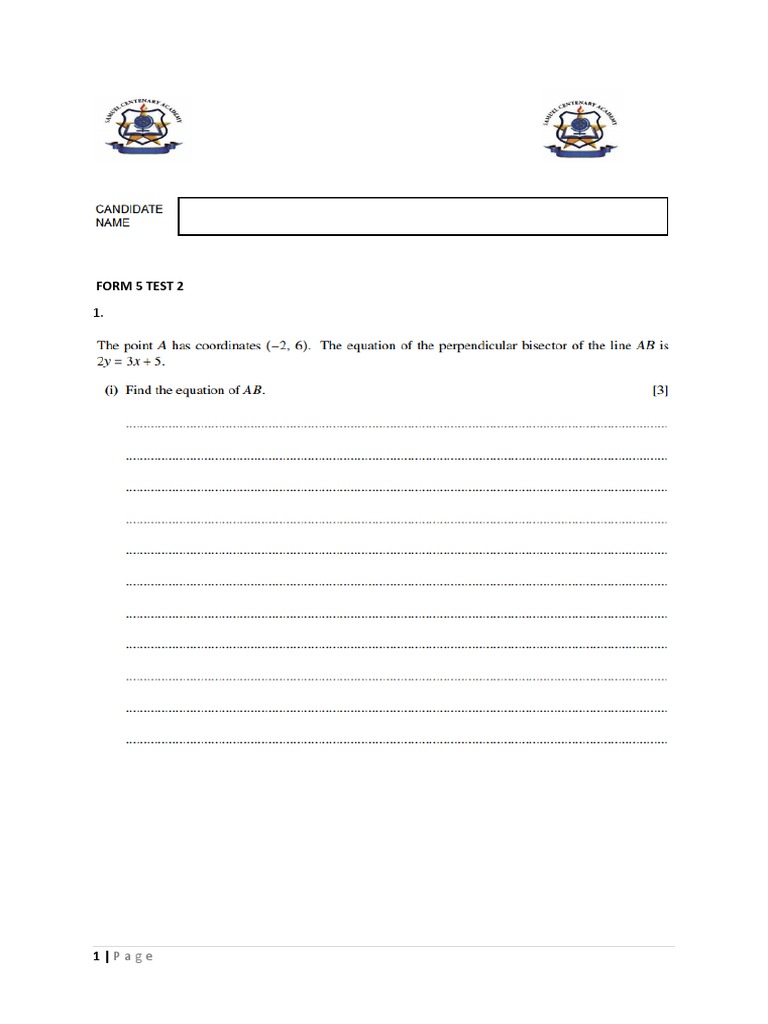 Lower 6 Test 2 | PDF