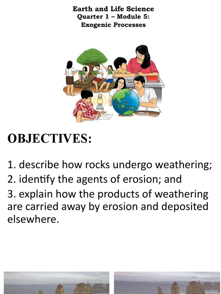 q1m5 -exogenic processes | PDF | Weathering | Rock (Geology)