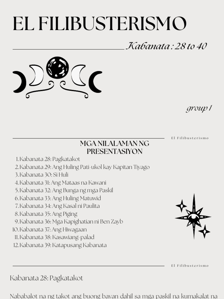 KABANATA-28-TO-39 EL FILIBUSTERISMO | PDF