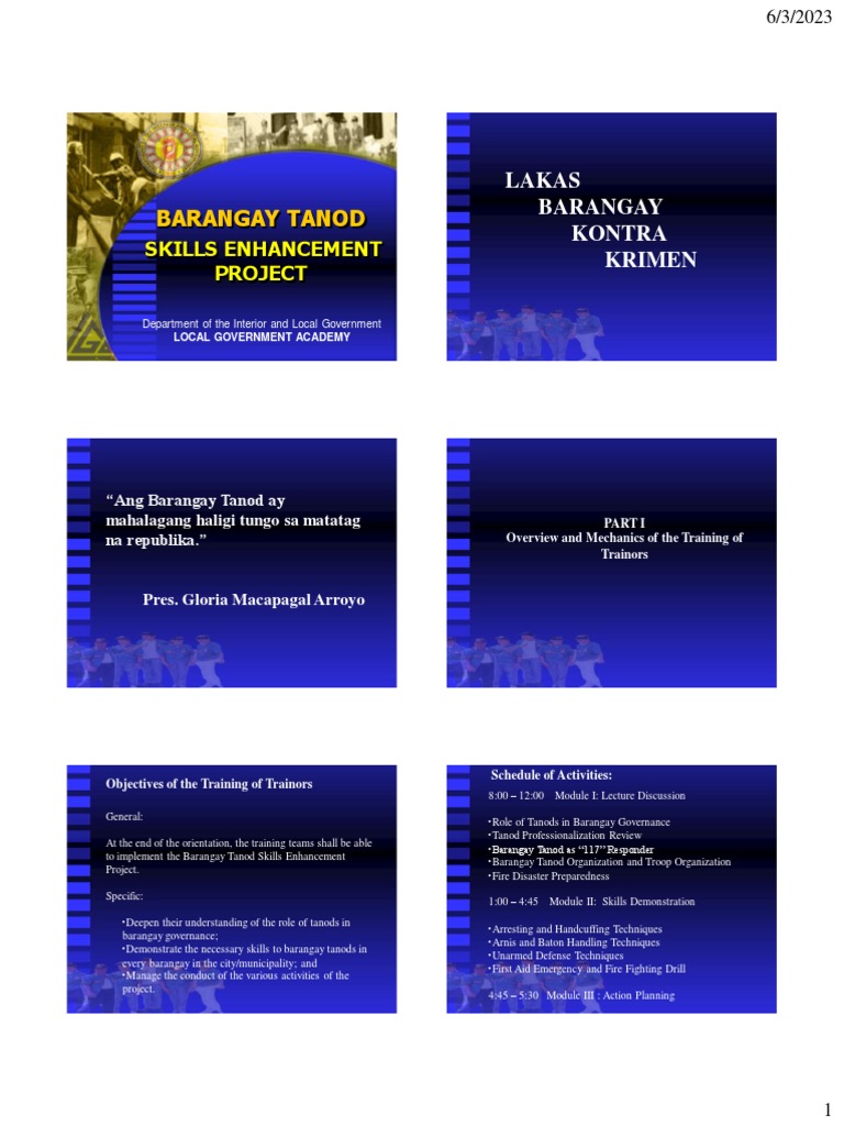 1 - Barangay Skills Enhancement Project | PDF | Emergency Management | Emergency Services