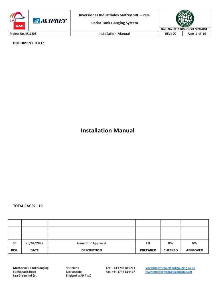 R11208-Install MNL-004 | PDF