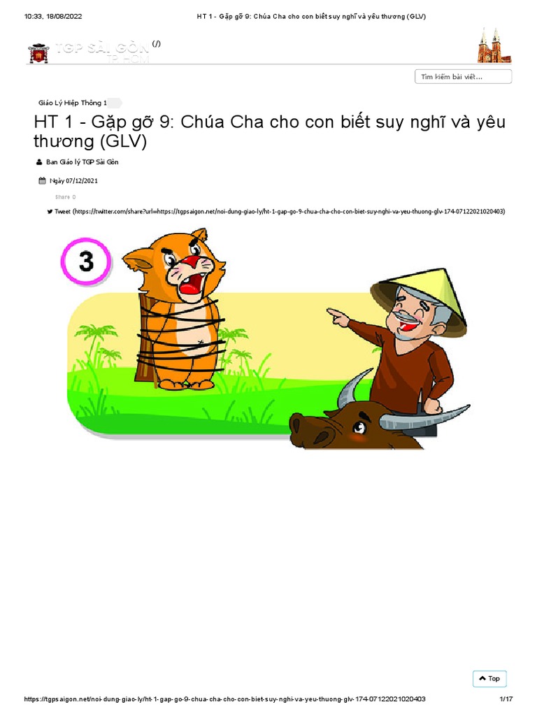HT 1 - Gặp gỡ 9 - Chúa Cha cho con biết suy nghĩ và yêu thương (GLV) | PDF