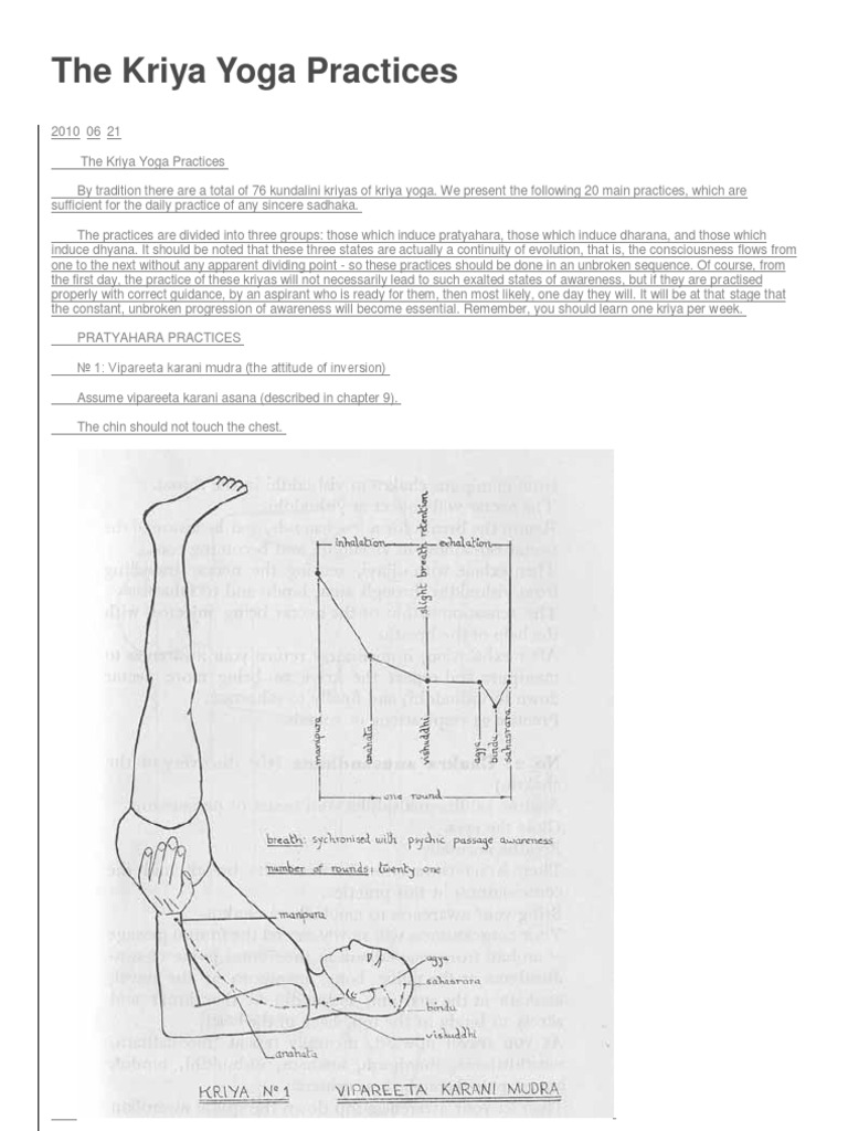 The Kriya Yoga Practices | Breathing | Chakra