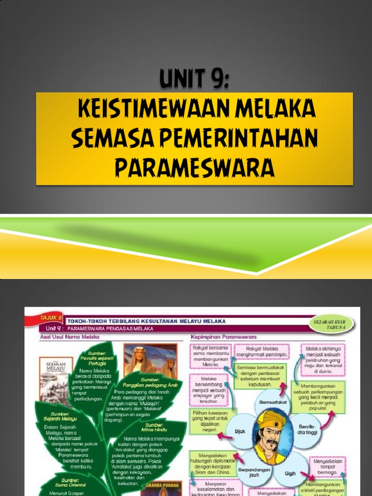 Unit 9: Keistimewaan Melaka Semasa Pemerintahan Parameswara | PDF
