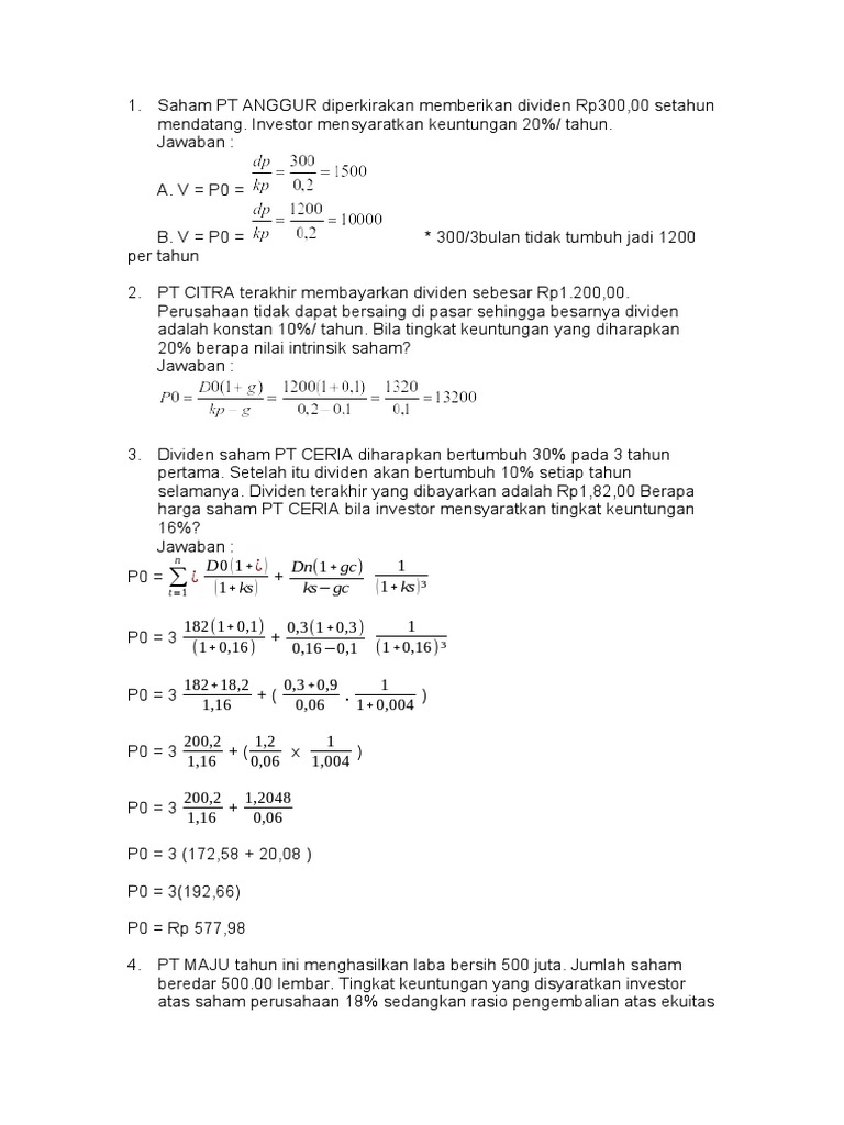 Latihan Soal Pertemuan 10 Pdf
