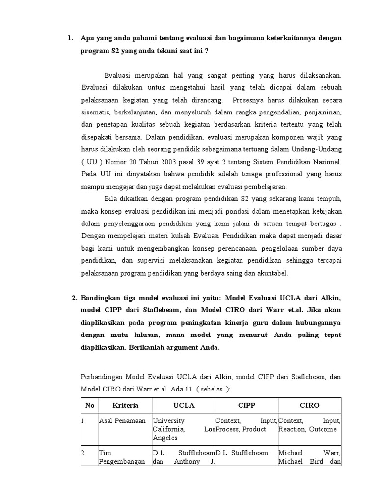 Lina Suryati - UTS MK Evaluasi Pendidikan | PDF