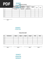 Dance Score Sheet | PDF