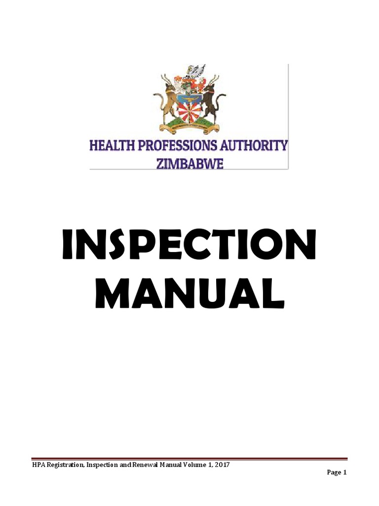 HPA Registration and Inspection Manual | PDF | Clinic | Hospital