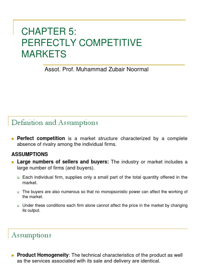 Lec#5 Perfect Competitive Market-1 | PDF | Supply (Economics) | Supply ...