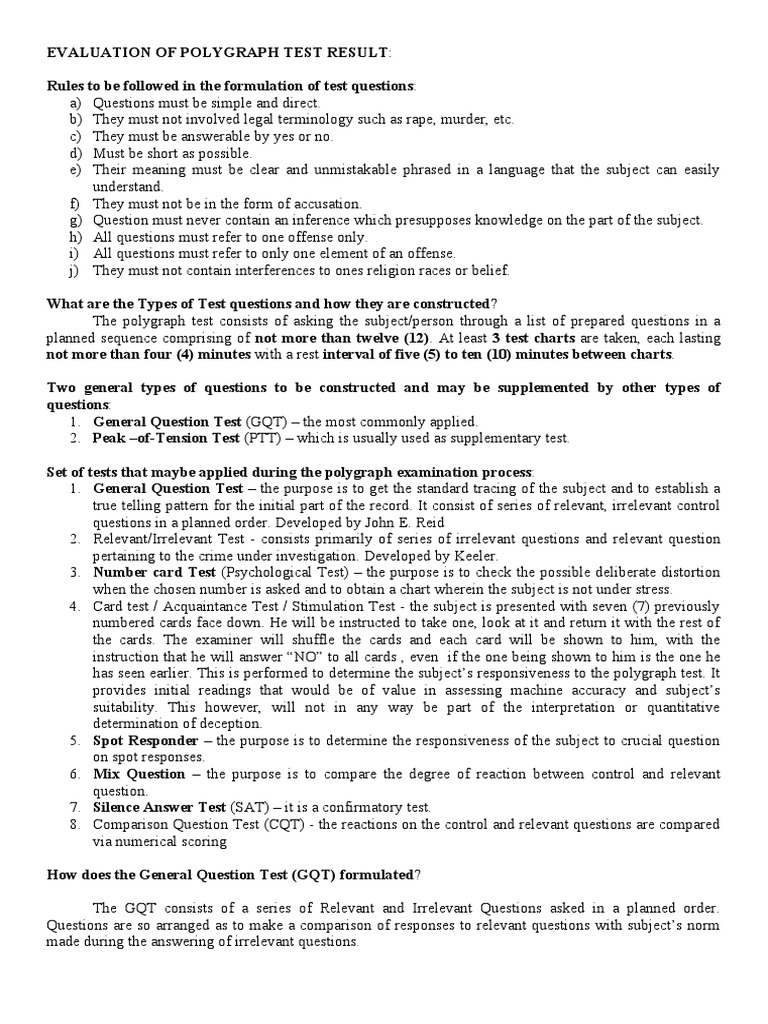Lie Detection Final | PDF | Polygraph | Validity (Statistics)