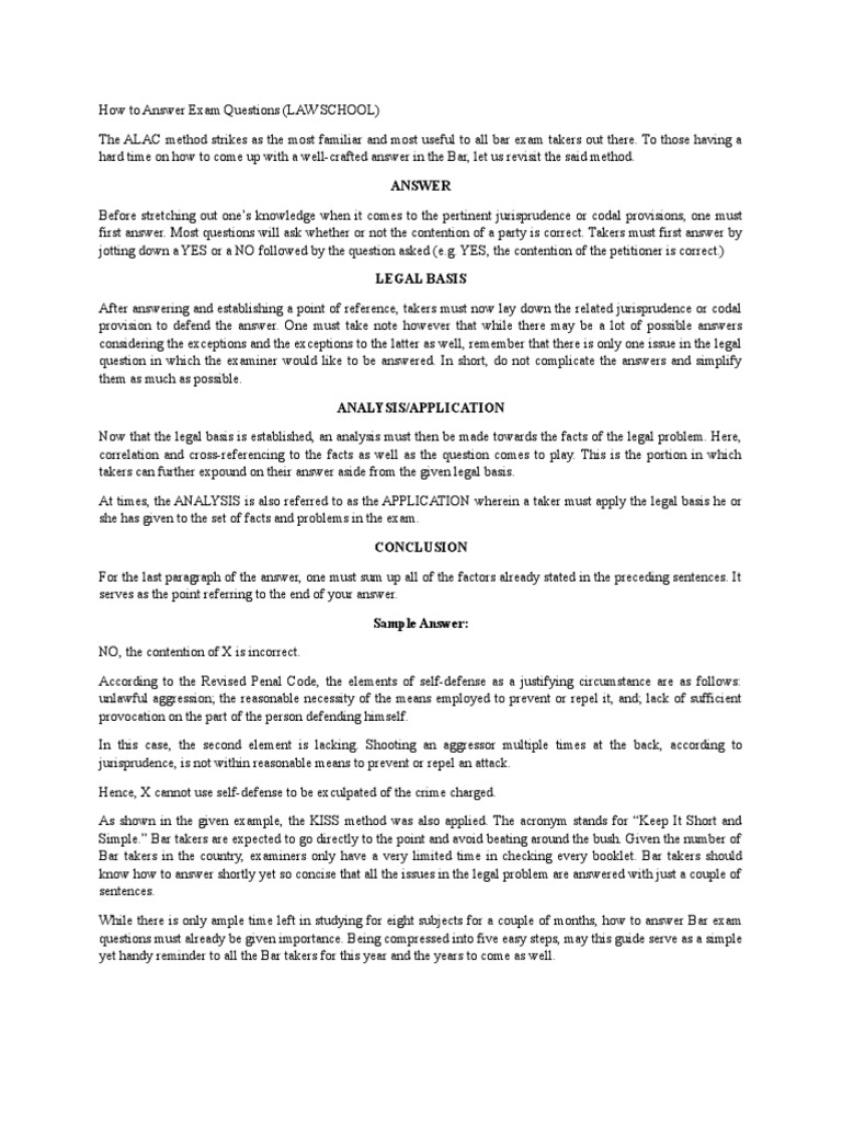 How to Answer Exam Questions | PDF