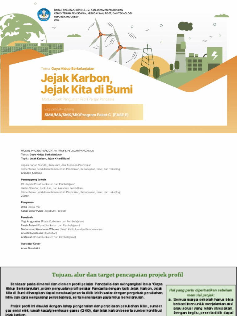 Modul Projek Gaya Hidup Berkelanjutan - Jejak Karbon, Jejak Kita Di ...
