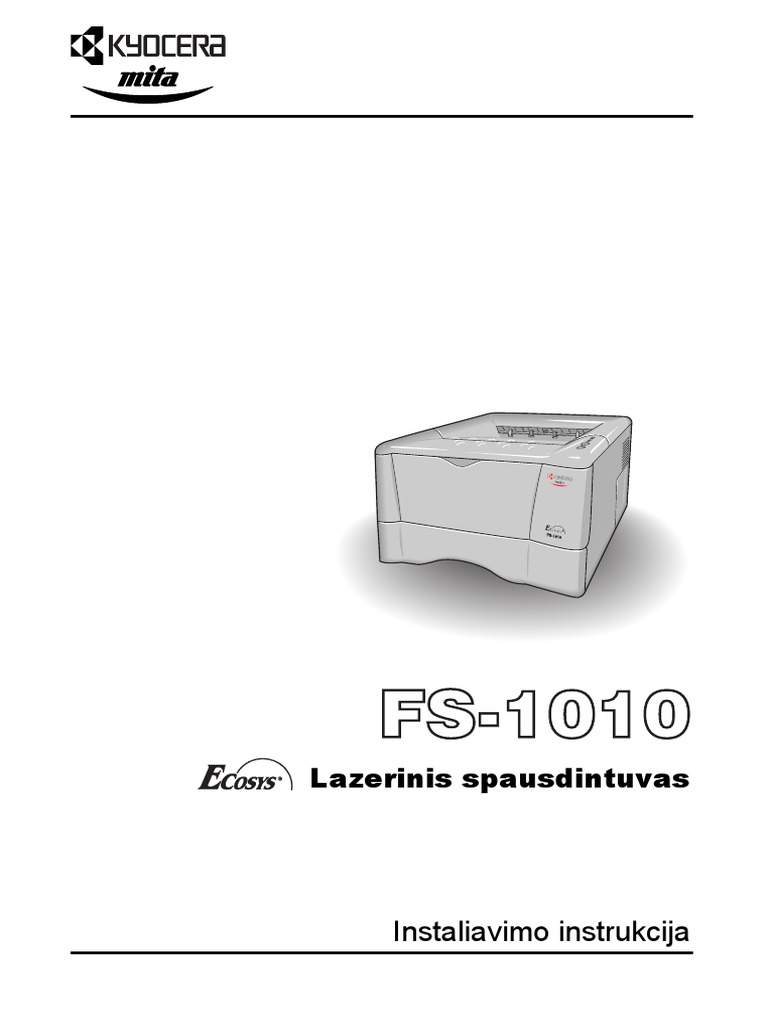 Kyocera FS-1010 Instrukcija (LT) | PDF