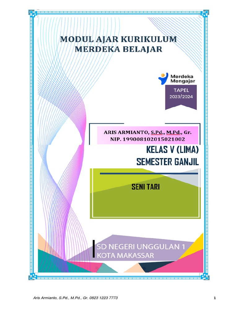Modul Seni Tari KLS V SMS 1 | PDF