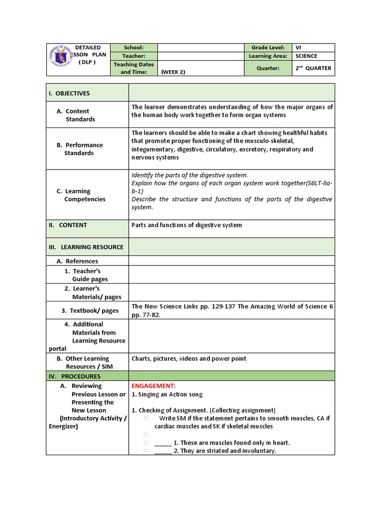 DLP Digestive System | PDF | Differentiated Instruction | Digestion
