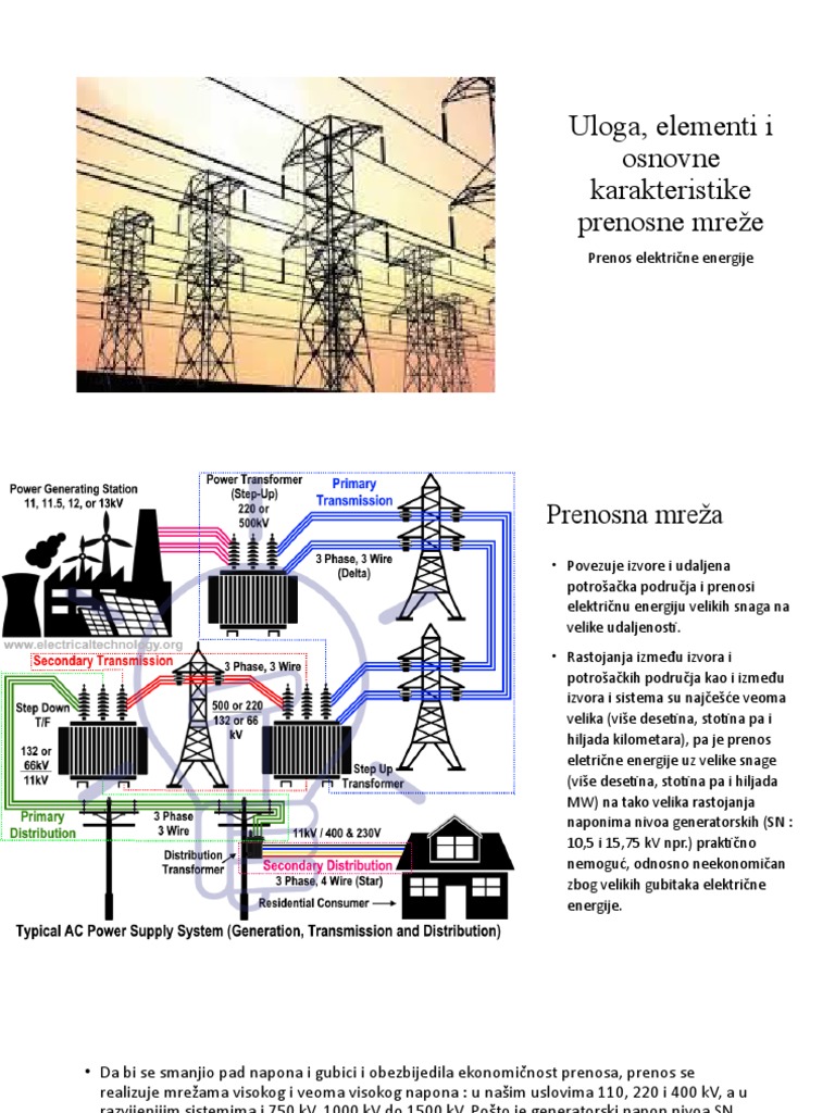 Prenos Električne Energije (1) | PDF