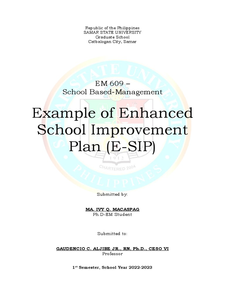 Report Example-of-SIP Cover | PDF