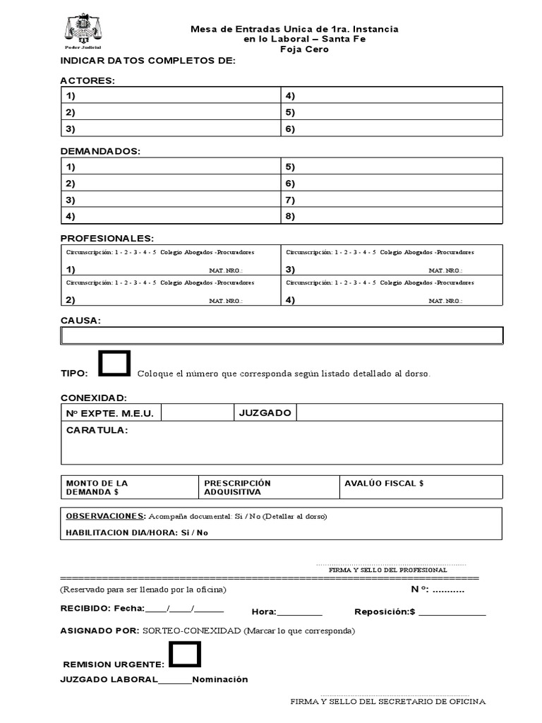 Foja 0 Laboral 1 Instancia | PDF | Gobierno