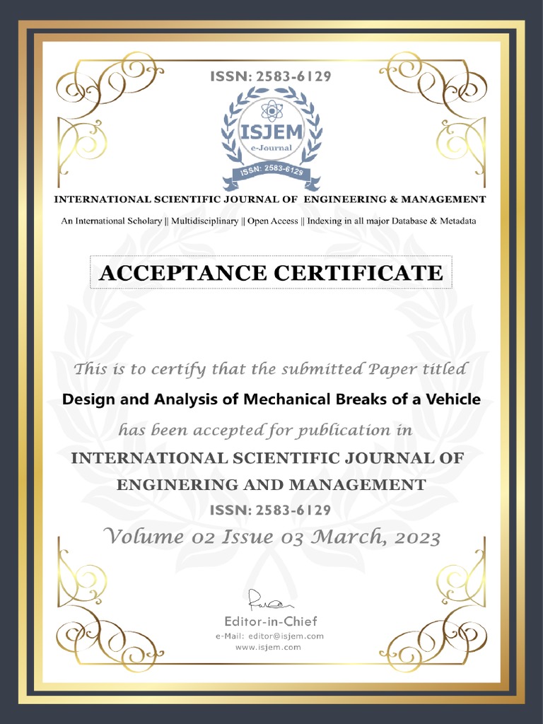 ISJEM Sample Certificates | PDF