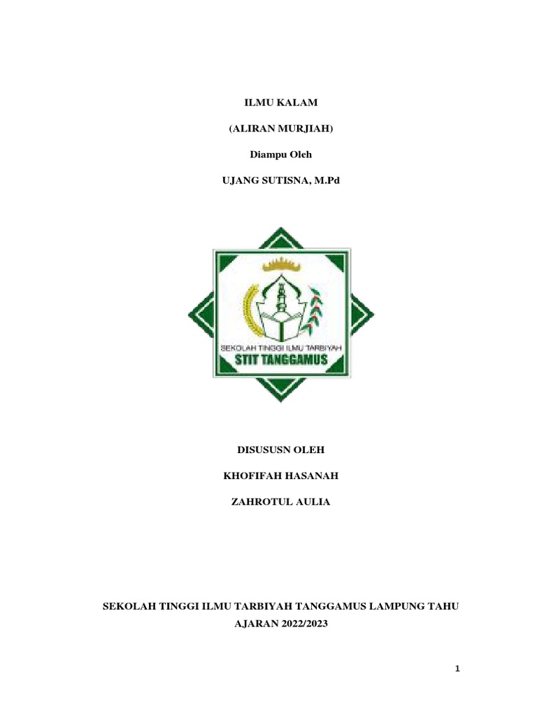 Ilmu Klam Aliran Murjiah | PDF | Agama & Spiritualitas