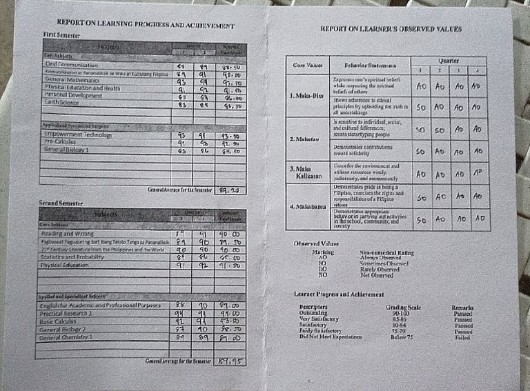 Grade 11 Card Back | PDF